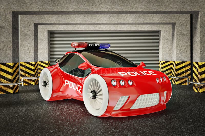 Sheriff Muscle Car Cartoon Vector Illustration Stock Vector ...