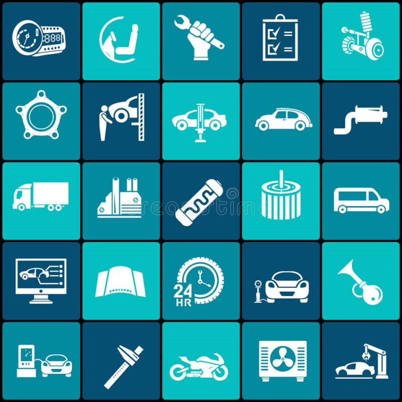 Car Service Icons Series Stock Illustrations – 179 Car Service Icons ...