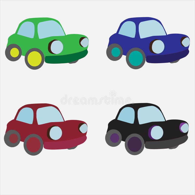 Set of toy cars vector stock illustration. Illustration of cars - 267983212