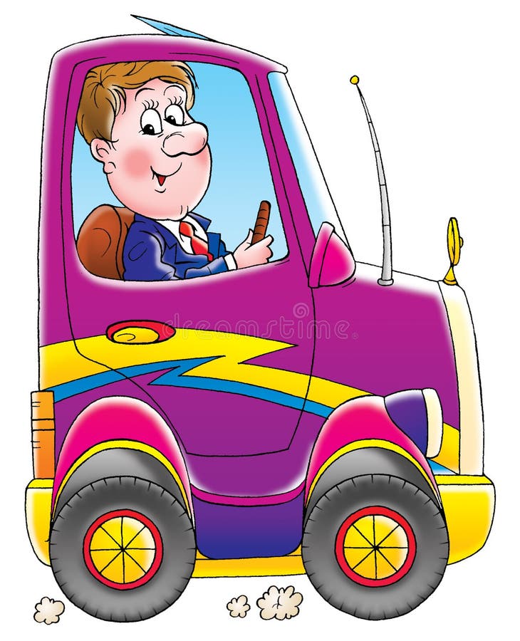 Man Driving Car Cartoon Vector Clipart Stock Vector - Illustration of ...