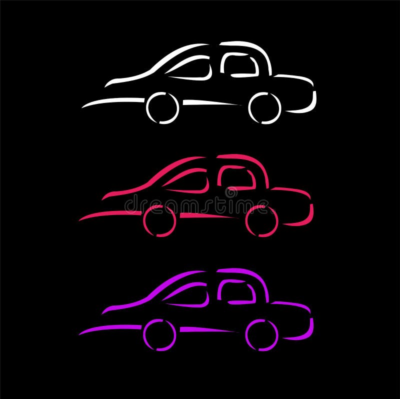 Car with abstract lines stock vector. Illustration of drawing - 52973538
