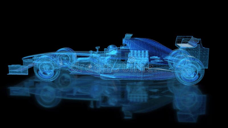 Car from Abstract Mesh and Line Formation of 3d Model. X-ray Car 4k ...