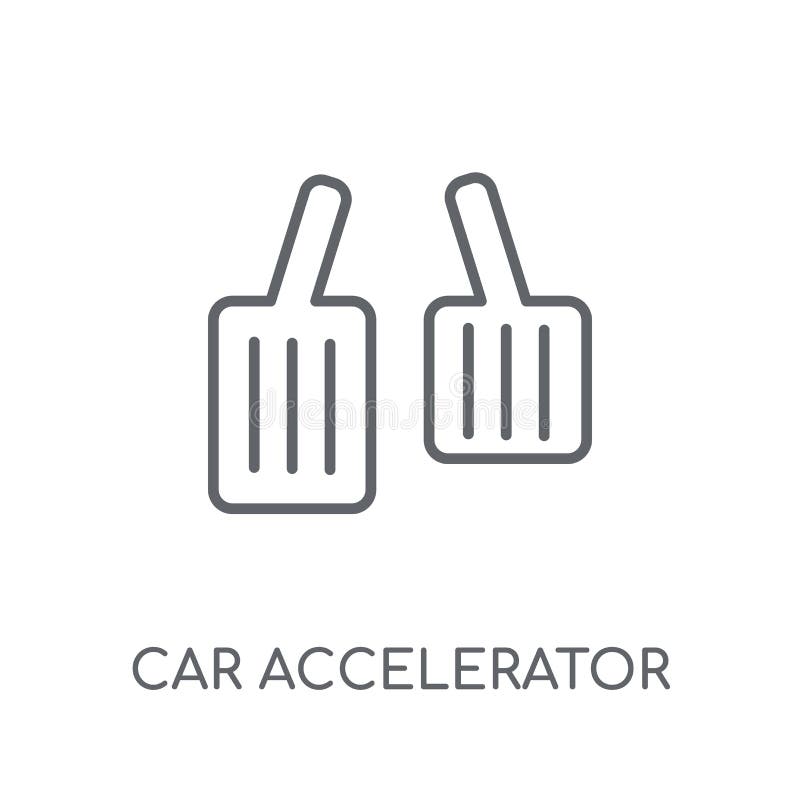 Linear Car Accelerator Icon from Car Parts Outline Collection. Thin ...