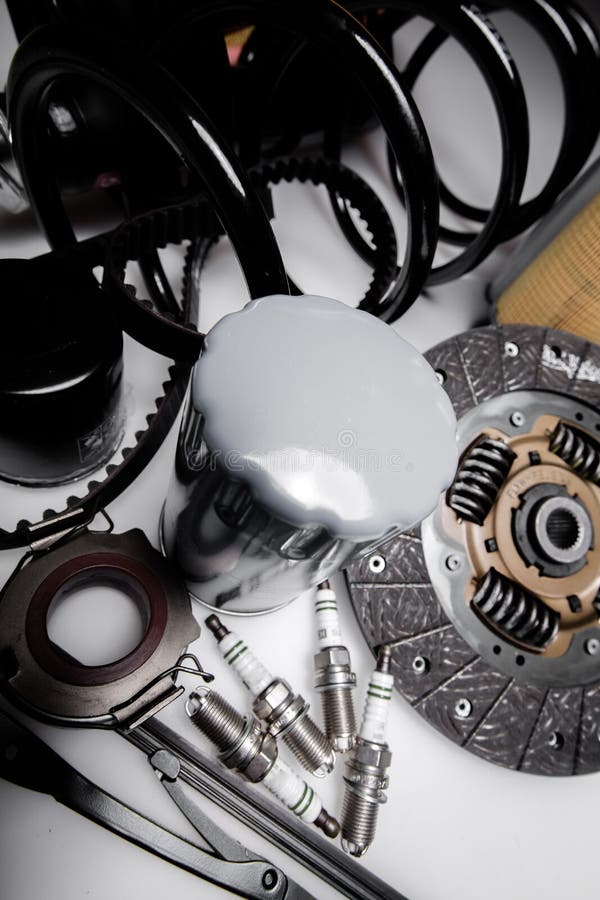 Car Accessories Elements, Gears on Background Stock Image - Image of ...
