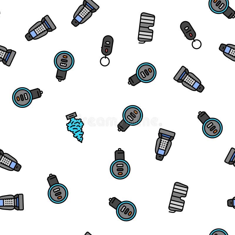 Car Accessories Seat Cover Seamless Pattern Vector Stock Vector ...