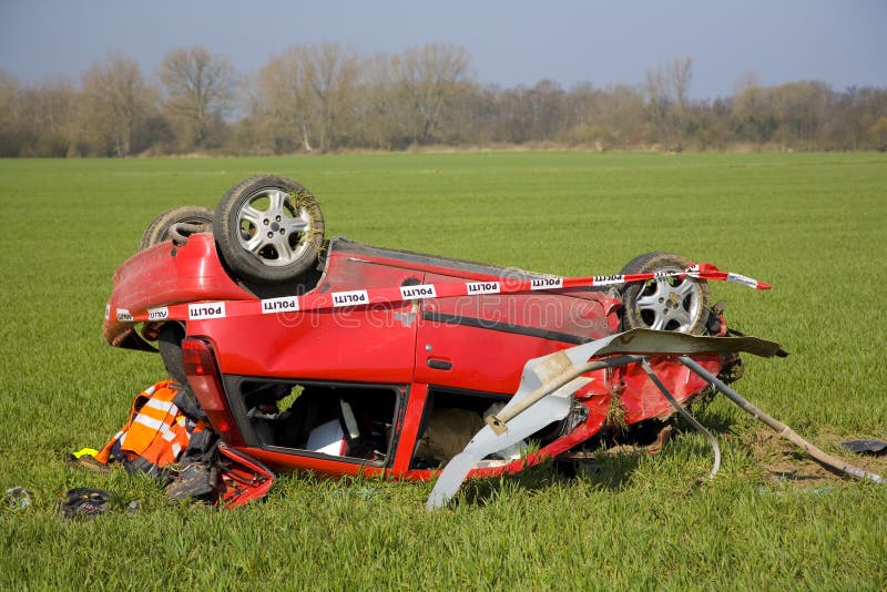 Car accident stock photo. Image of horizontal, smash, field - 8972904