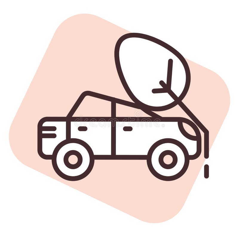 Car Accident Car Crash in Tree, Icon Stock Vector - Illustration of ...