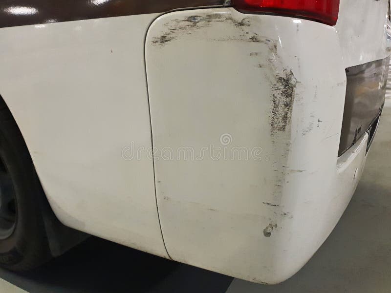 Car accident damage stock photo. Image of silver, dented - 319919824