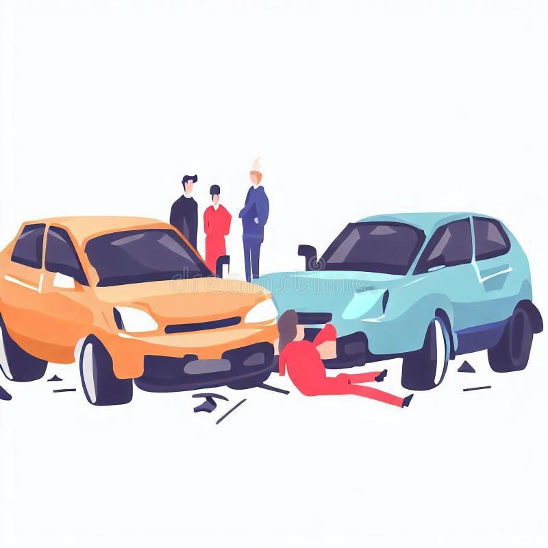 Car Accident Ensuring Safety for Yourself and Other Road Users Stock ...