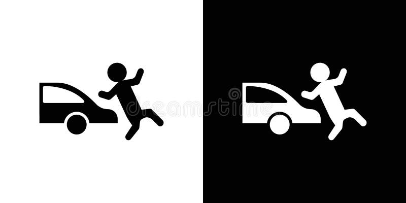 Car Accident Icon Logo Set Vector Stock Vector - Illustration of wreck ...