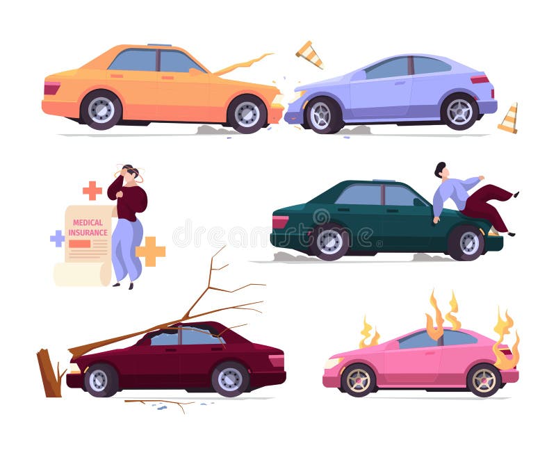Damaged Car Cartoon Stock Illustrations – 591 Damaged Car Cartoon Stock ...