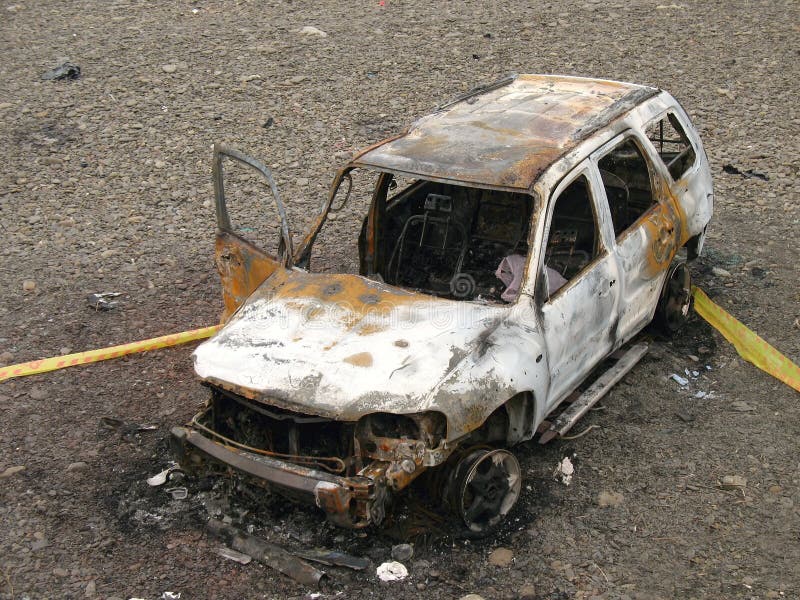 Car Accident Scene stock photo. Image of frame, damage - 8090658