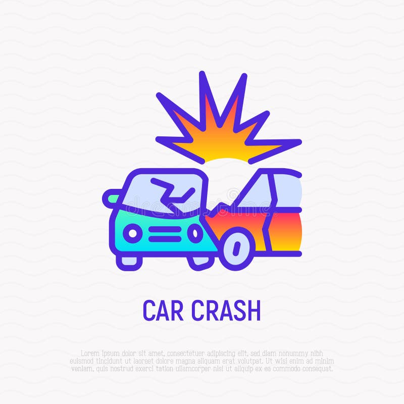 Crashed Road Sign. Car Accident Stock Vector - Illustration of street ...