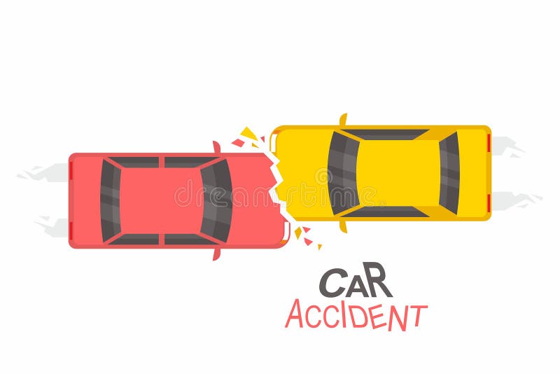 Car Accident. Top View stock vector. Illustration of roadside - 114210364