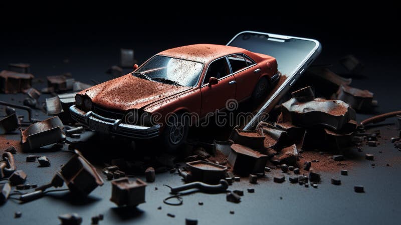 Car Accident from Using Mobile Phone while Driving. - Do Not Use the ...