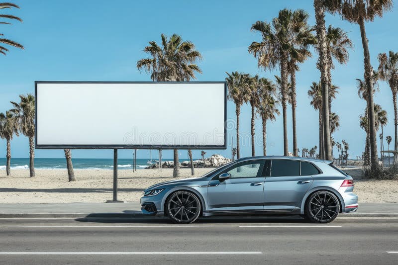 A Car Advertisement on a Billboard, Modern and Sleek, Automotive Theme ...