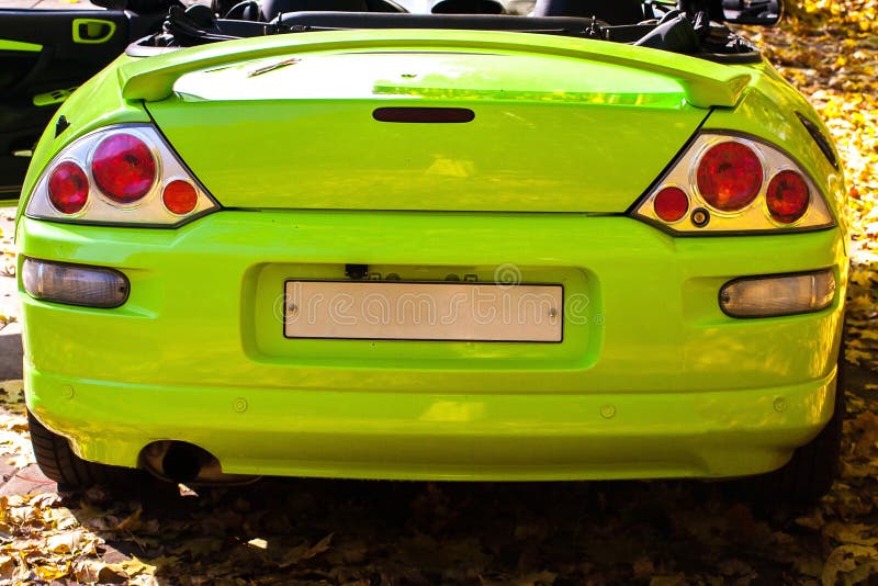 Car Against the Autumn Trees Stock Image - Image of wheels, lights ...