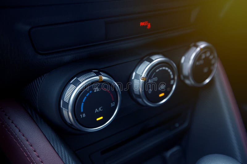 Car air-con button stock image. Image of passenger, drive - 78574629