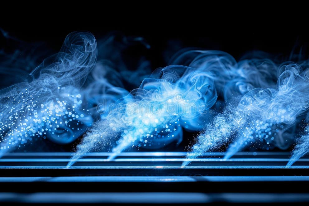 Car Air Conditioner Airflow Visualization Vent Channels Directing Air ...