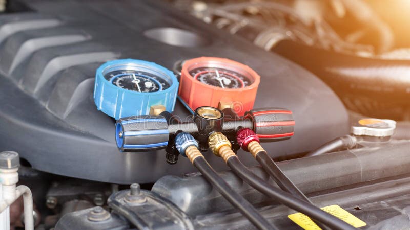 Car Air Conditioner Check Service Leak Detection Fill Refrigerant ...