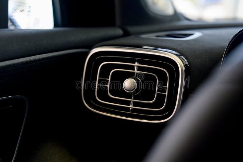 Car Air Conditioner Close-up. Air Conditioner Flow Inside the Car Stock ...