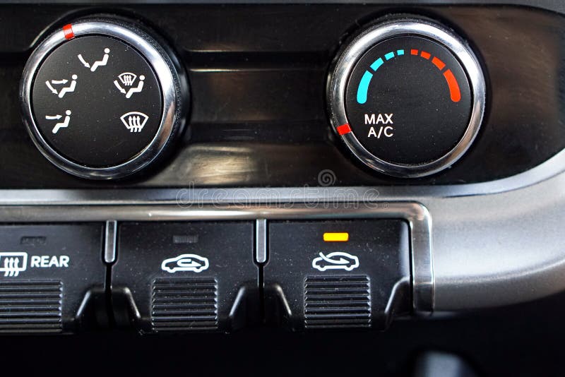 Car Air Conditioner Control Stock Image - Image of buttons, vehicle ...