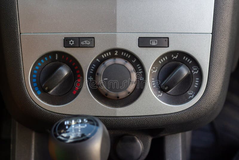 Car Air Conditioner Manual Control Panel Stock Photo - Image of panel ...