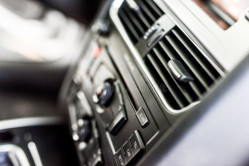 Air Conditioning Control Panel in Car Stock Photo - Image of cool ...