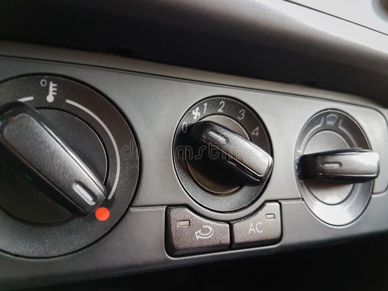 Car Air Conditioning Control Panel Stock Image - Image of automotive ...