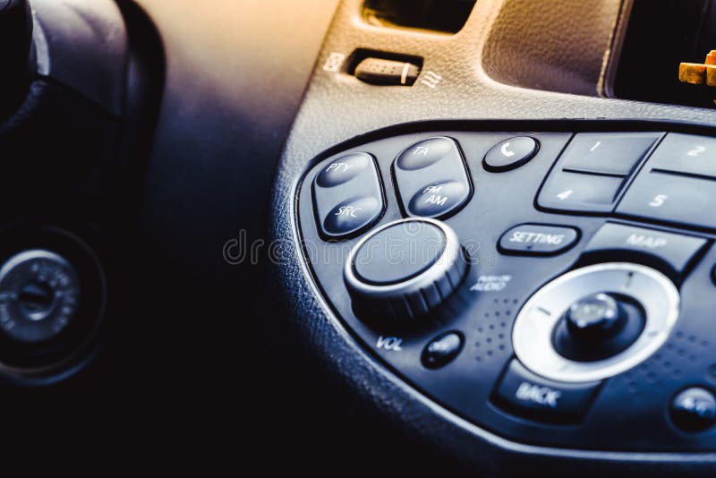 The Controller of the Air Conditioner in the Car Stock Image - Image of ...