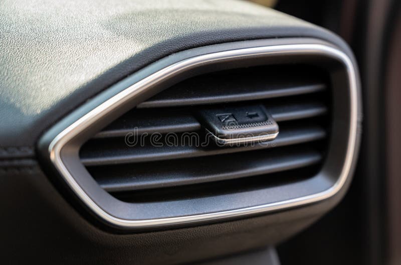 Car Air Conditioning. the Air Flow Inside the Car. Detail Interior of ...