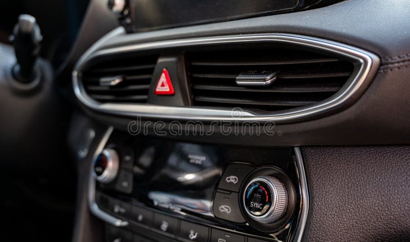 Car Air Conditioning. the Air Flow Inside the Car Stock Image - Image ...