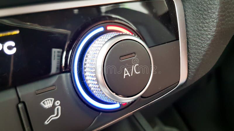 Car Air Conditioning and Heater Button in Modern Car Stock Photo ...