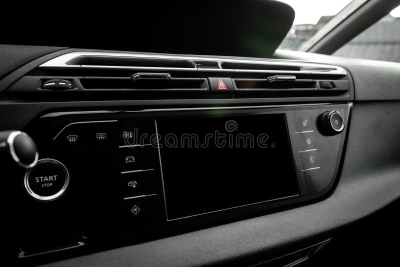The Control Panel in the Car. Stock Photo - Image of destination ...