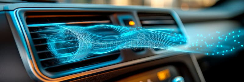 Car Air Conditioning System with Visible Air Flow Representation ...