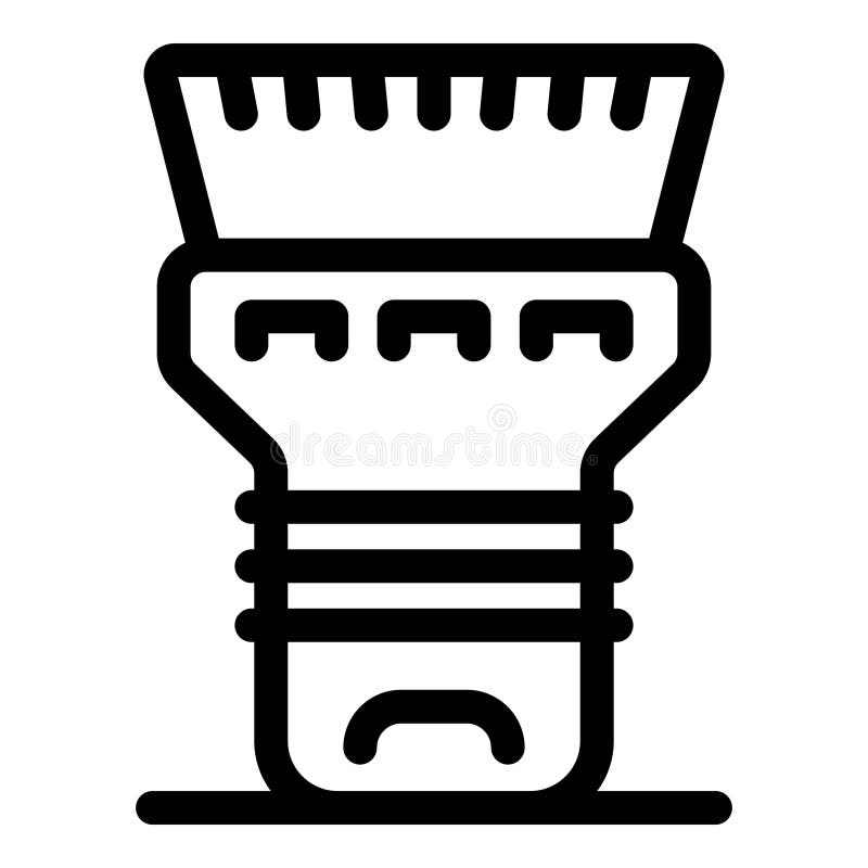 Car Air Filter Being Inserted in Engine Compartment Icon Stock ...