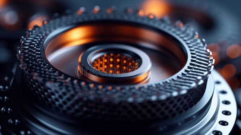 Car Air Filter Close Up. Close-up of a Cylindrical Car Air Filter ...