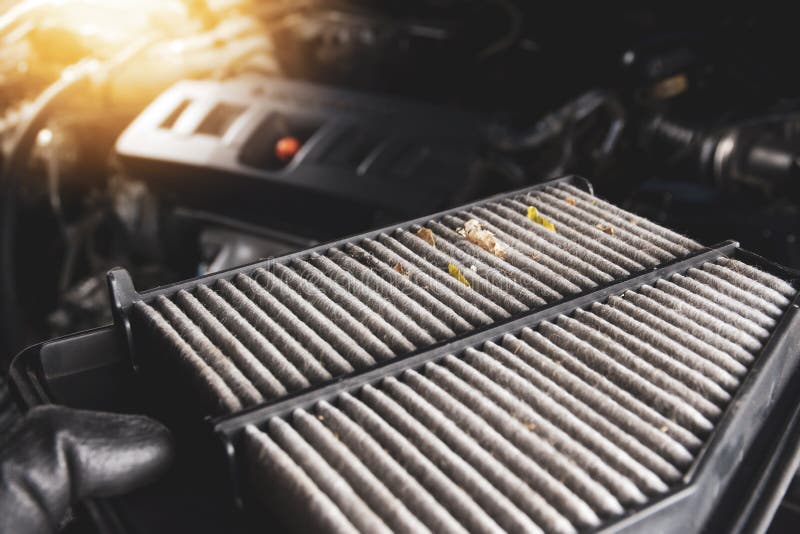Car Air Filter is Dirty in a Hand Stock Photo - Image of equipment ...