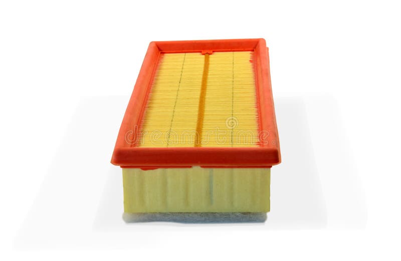 Car Air Filter Isolated on White Background Stock Photo - Image of auto ...