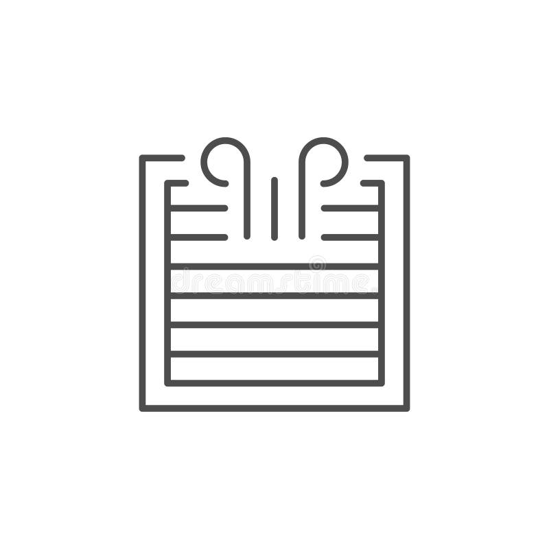 Car Air Filter Line Outline Icon Stock Vector - Illustration of outline ...