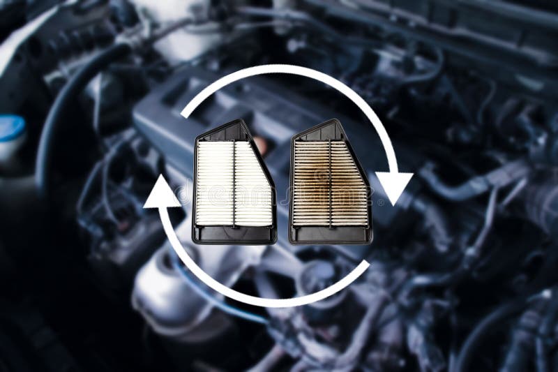 Car Air Filter, New and Old Car Air Filters Comparison for Replacement ...