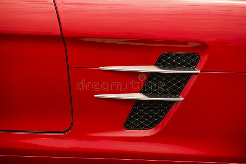 Car Air Intake. Part of a Red Car Stock Image - Image of drive ...