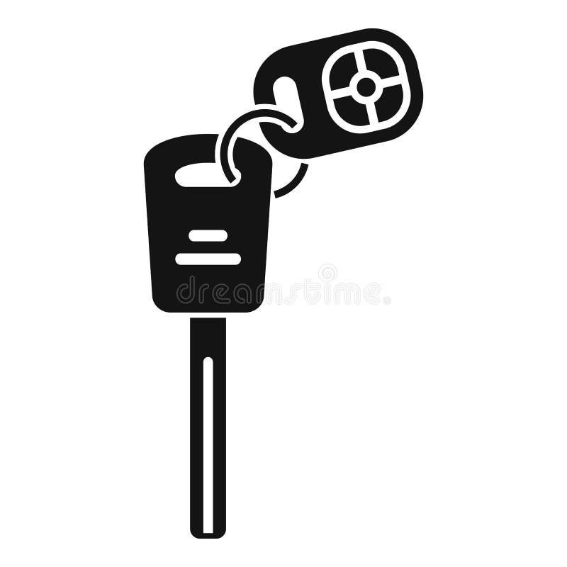 Car Alarm, Protection Icon with a Lock Isolated on White Background ...