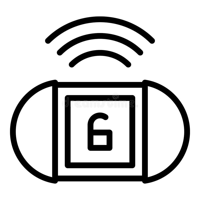 Car Alarm Sensor Icon Outline Vector. Auto System Stock Vector ...