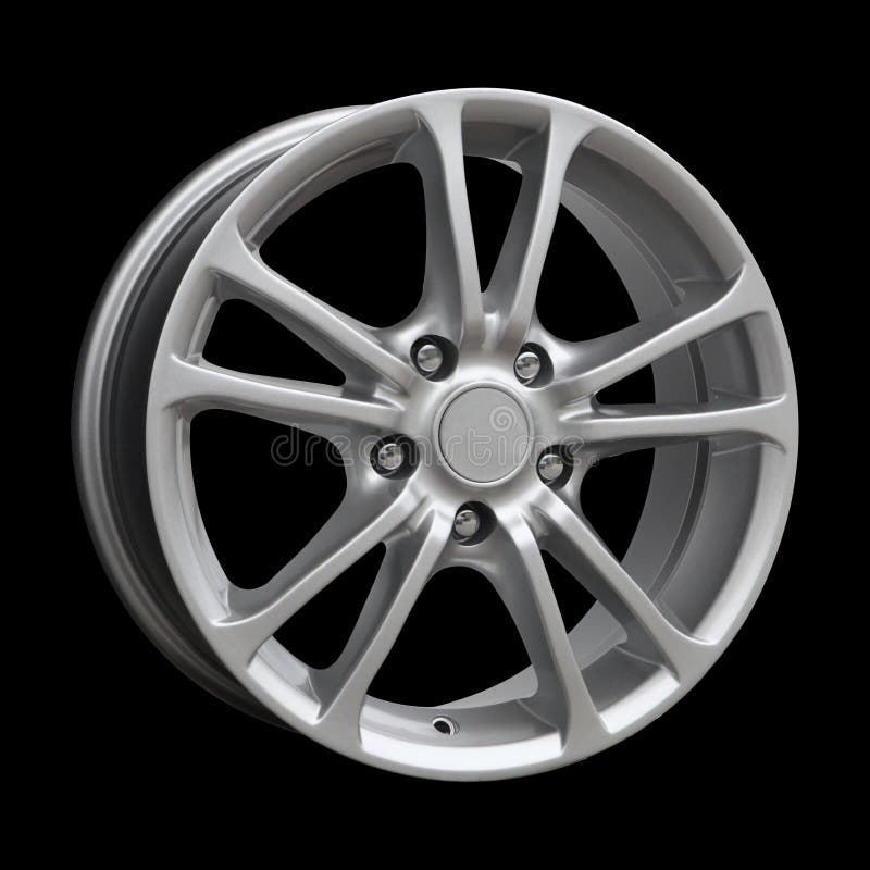 Car alloy wheel, isolated stock photo. Image of object - 139182856
