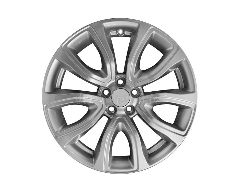 Car Alloy Wheel Isolated on White Background. New Alloy Wheel for a Car ...