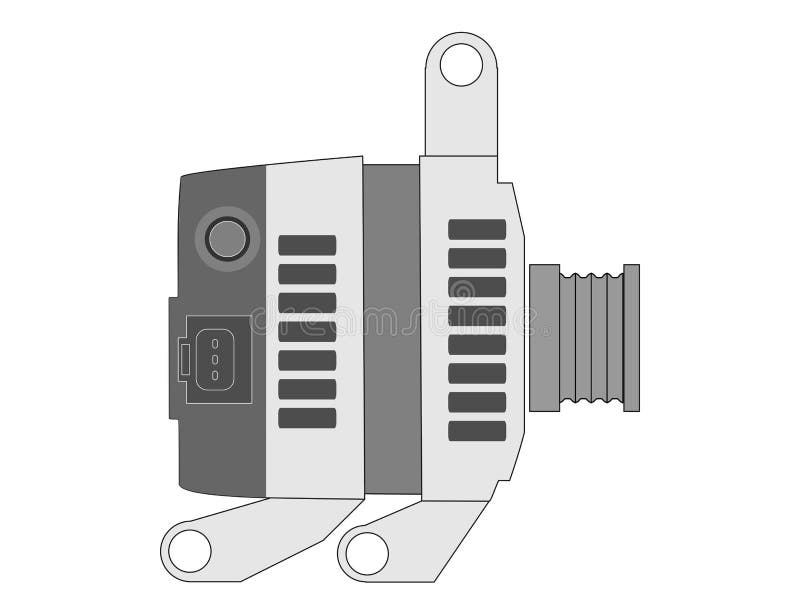 Car Alternator, Electricity Generator, Vector Illustration Stock Vector ...