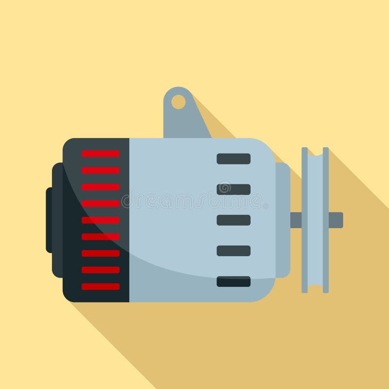 Automotive Alternator Black Icon Concept. Automotive Alternator Flat ...