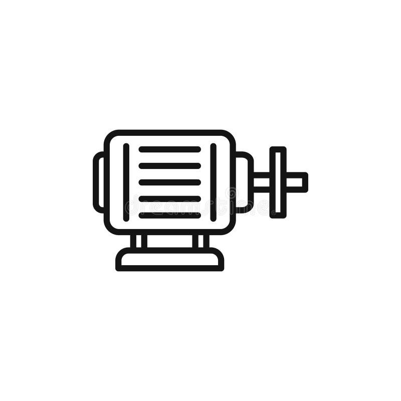 Car Alternator Icon Symbol on White Background Stock Vector ...