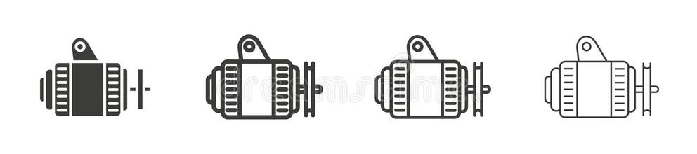 Car Alternator Icon Vector Set on White Background Stock Vector ...